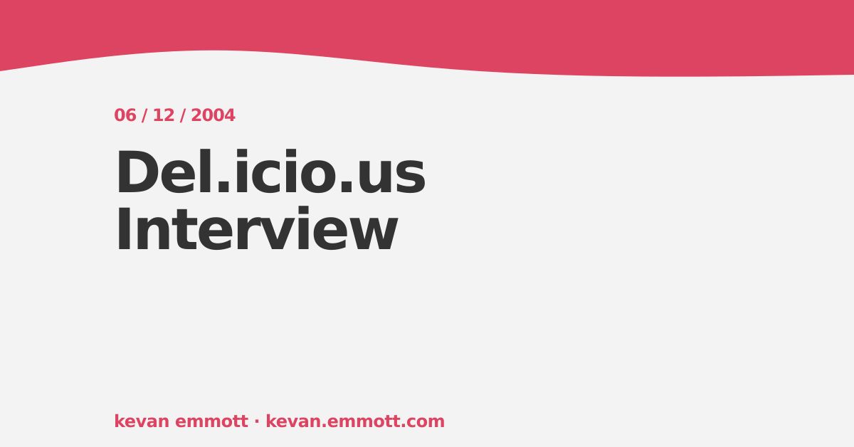Del.icio.us Interview