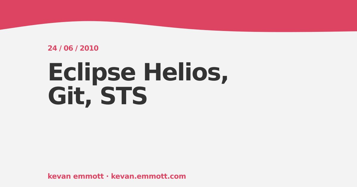 Eclipse Helios Git Sts